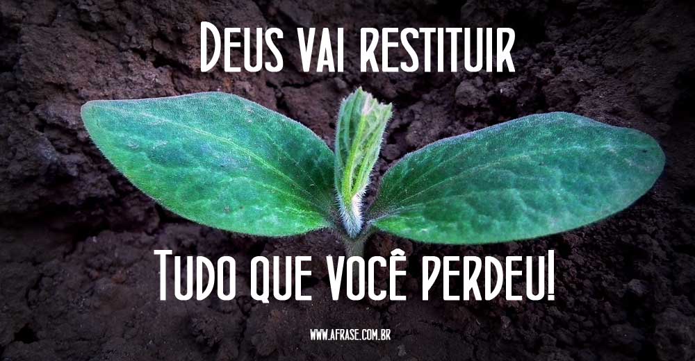A Frase - Deus vai restituir