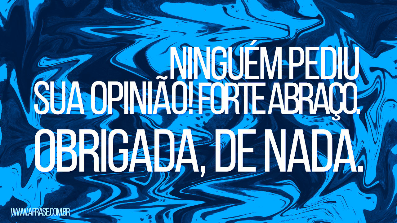 A Frase - Forte abraço