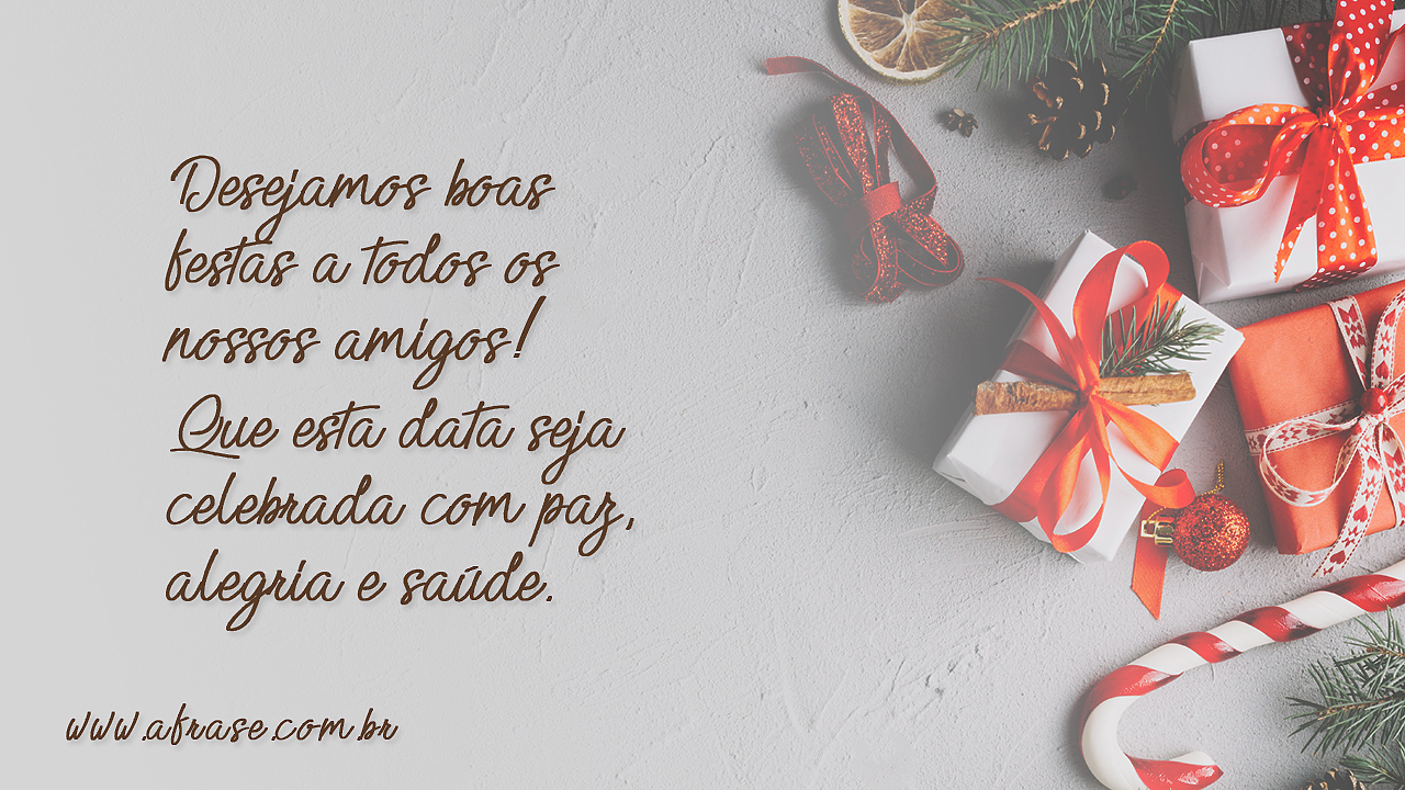 A Frase - Boas festas